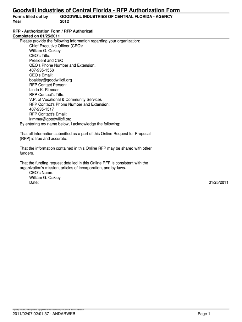 Fillable Online hfuw Goodwill Industries of Central Florida - RFP ...