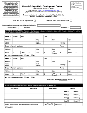 Fillable Online mccd Student Application - Merced College Fax Email ...