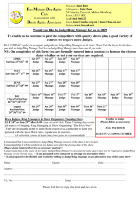 Fillable Online Judges Form 2009 Fax Email Print - pdfFiller