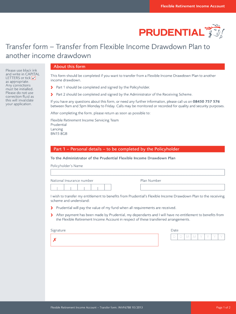 Fillable Online pruadviser co Transfer form Transfer from Flexible ...