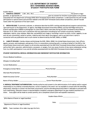 Fillable Online orau 2014Student Medical-Media Consent Form.docx Fax ...