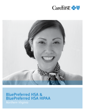 Fillable Online BluePreferred HSA & HSA HIPAA Plans - Brokers & Agents ...