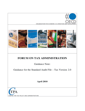 Fillable Online oecd Guidance for the Standard Audit File Tax Version 2 ...