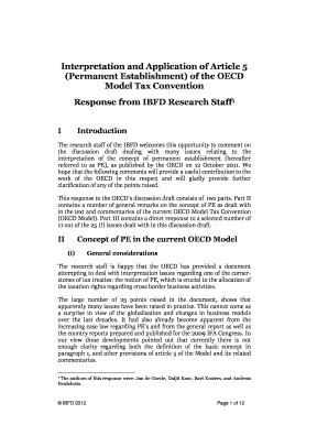 Fillable Online (Permanent Establishment) of the OECD Fax Email Print ...