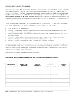 Fillable Online RECORD-KEEPING AND EVALUATION Fax Email Print - pdfFiller