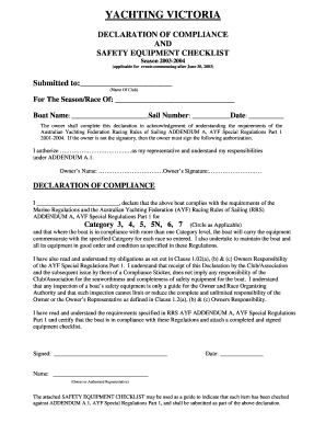 Fillable Online Safety Declaration Fax Email Print - pdfFiller