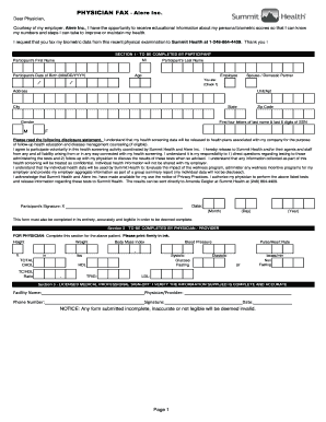 Fillable Online Physician Fax Form Alere Inc Template.xlsx Fax Email ...