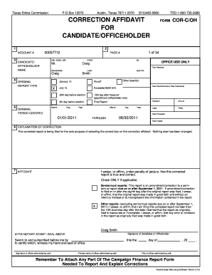 Fillable Online This corrected report is being filed for the sole ...