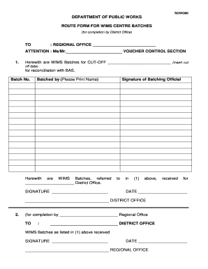 Fillable Online wims public works form Fax Email Print - pdfFiller