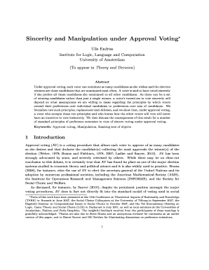 Fillable Online illc uva Sincerity and Manipulation under Approval ...