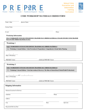 Fillable Online nasponline Materials Order Form - National Association ...
