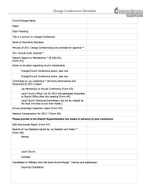 Fillable Online susumc Charge Conference Checklist - Susumcorg Fax ...