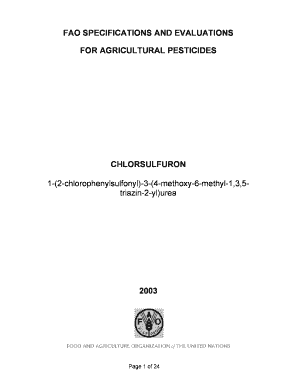 Fillable Online fao FAO SPECIFICATIONS AND EVALUATIONS FOR AGRICULTURAL ...