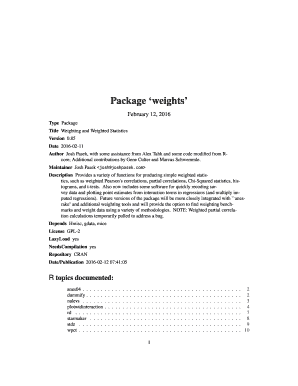 Fillable Online Package weights Fax Email Print - pdfFiller