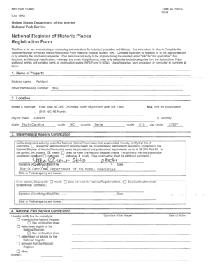 Fillable Online hpo ncdcr S :Po - - North Carolina State Historic ...