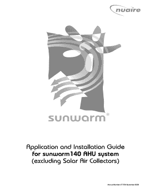 Fillable Online nuaire Application and Installation Guide for ...