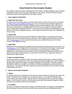 Fillable Online Study Permit. Proof of age card application form Fax ...