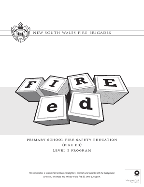 Fillable Online fire nsw gov (fire ed) level 1 program - Fire and ...