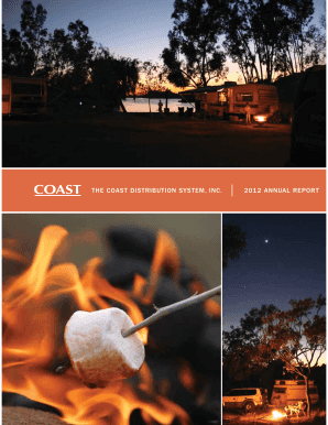 Fillable Online The coast distribution system, inc. 2012 annual report ...