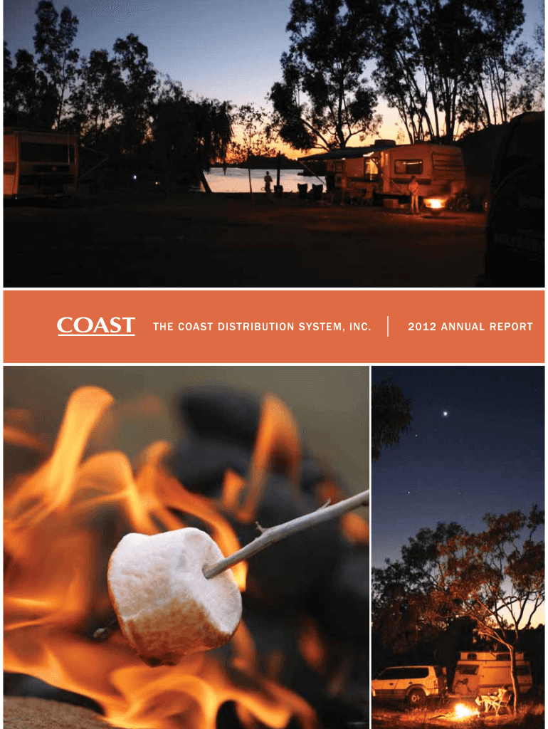 Fillable Online The coast distribution system, inc. 2012 annual report ...