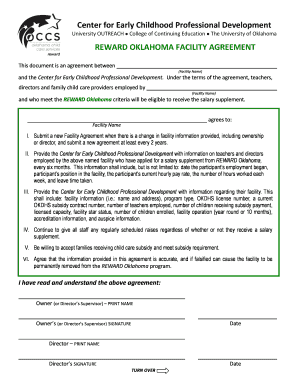 Fillable Online cecpd Facility Agreement Form (pdf - cecpd Fax Email ...