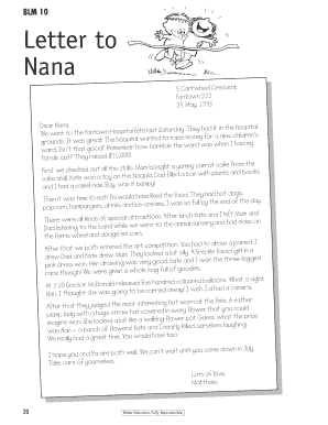 Fillable Online Letter to Nana Fax Email Print - pdfFiller