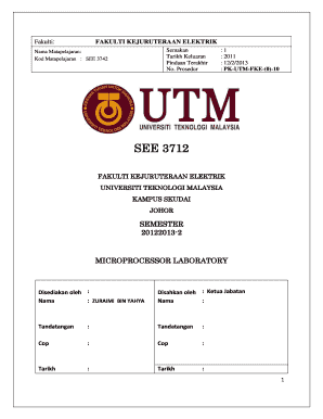 Fillable Online SEE 3712 - FKE - Universiti Teknologi Malaysia Fax ...