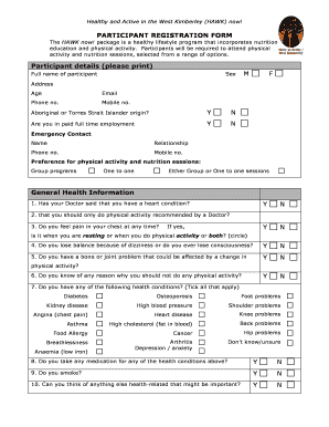 Fillable Online upload sdwk wa gov PARTICIPANT REGISTRATION FORM ...