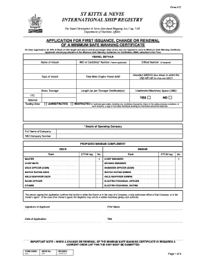 Fillable Online stkittsnevisregistry Application for or Renewal of a ...