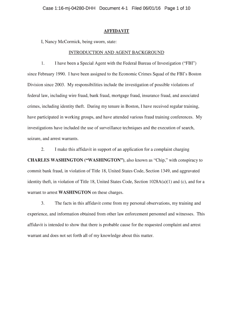 Fillable Online 16-MJ-4080-DHH Complaint Affidavit Fax Email Print ...
