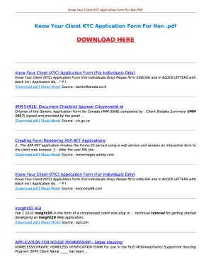 Fillable Online KNOW YOUR CLIENT KYC APPLICATION FORM FOR NON. KNOW YOUR CLIENT KYC APPLICATION ...