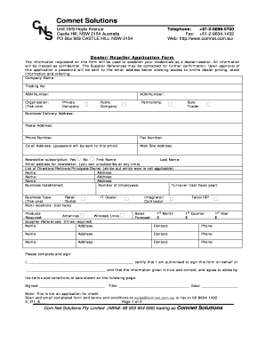 Fillable Online Download Reseller Application Form! - Comnet Solutions ...