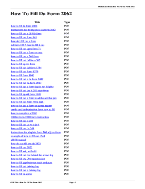 Fillable Online How To Fill Da Form 2062. how to fill da form 2062 Fax ...