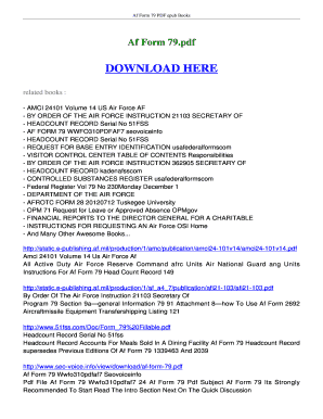 Af Form 79 - Fill Online, Printable, Fillable, Blank | pdfFiller