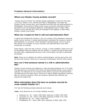Fillable Online Probates (General Information) Fax Email Print - pdfFiller