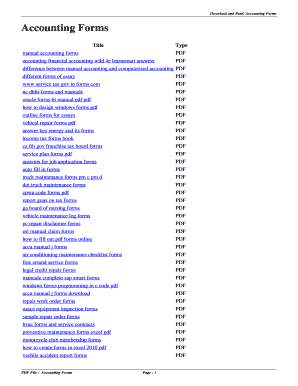 Fillable Online Accounting Forms. accounting forms Fax Email Print ...