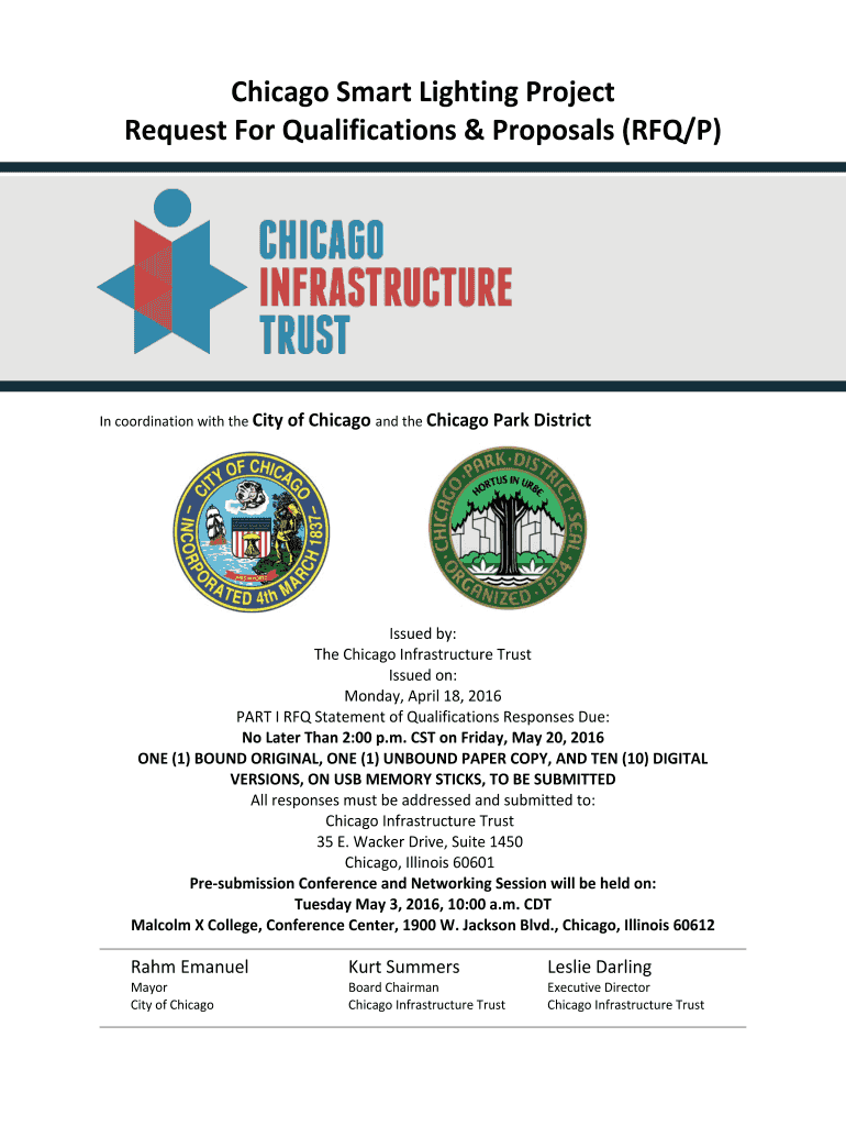 Fillable Online chicagoinfrastructure Chicago Smart Lighting Project ...