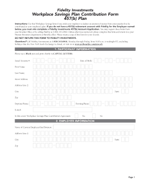 Fillable Online Fidelity Investments Workplace Savings Plan ...