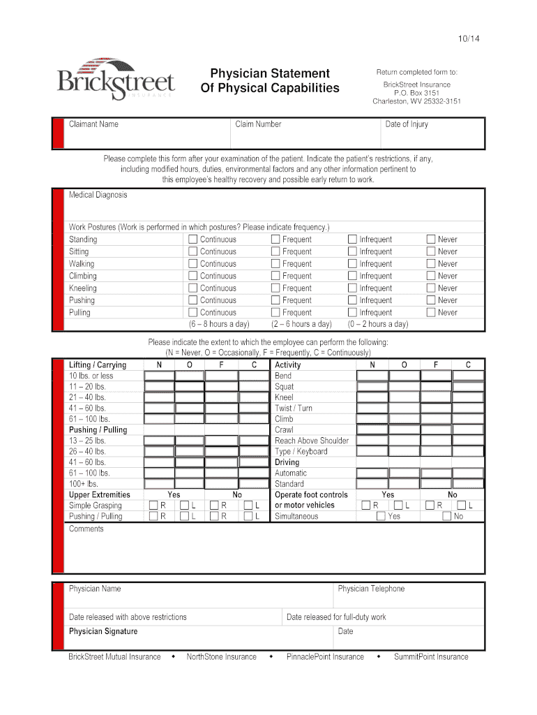 Fillable Online kceaa West Virginia BRICKSTREET INJURY KIT - kceaa.org ...