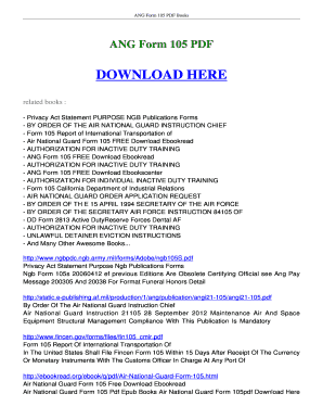 Ang Form 105 - Fill Online, Printable, Fillable, Blank | pdfFiller