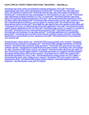 Fillable Online 25be294 application form for saps basic training Fax ...