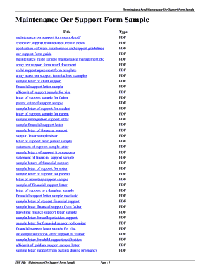 Maintenance Oer Support Form Sample. maintenance oer support form ...