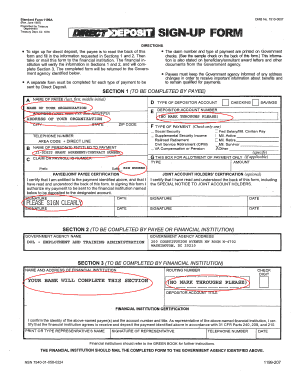 Fillable Online doleta sf-1199A EXAMPLE Fax Email Print - pdfFiller