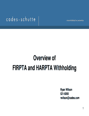 Fillable Online FIRPTA and HARPTA Withholding Fax Email Print - pdfFiller