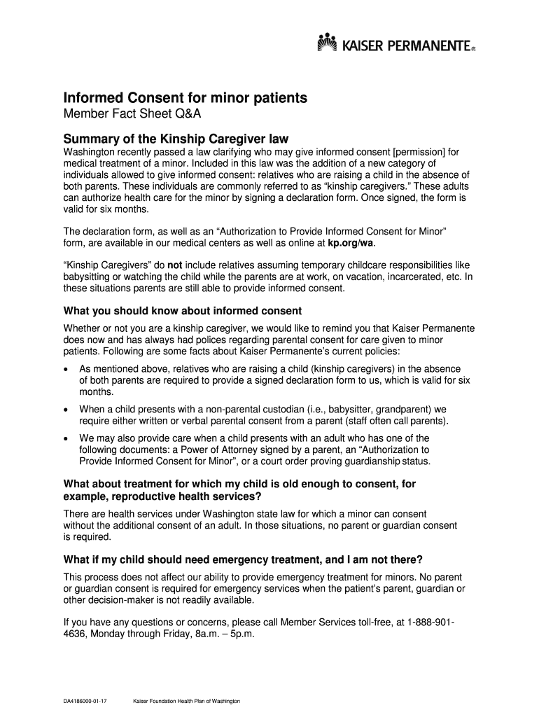 Fillable Online Informed Consent for minor patients Fax Email Print ...
