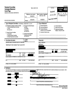 Fillable Online townofsananselmo Date Stamp CALIFORNIA 460 Cover Page ...