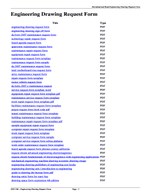 Fillable Online Engineering Drawing Request Form. engineering drawing ...