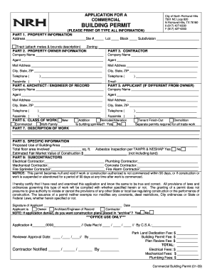 Fillable Online Commercial Building Permit Form - Official Website Fax Email Print - pdfFiller