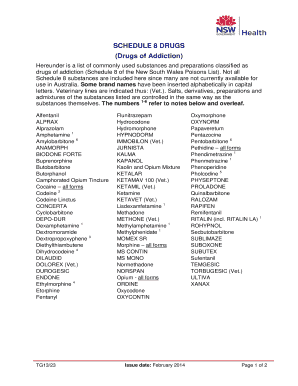 Fillable Online SCHEDULE 8 DRUGS Fax Email Print - pdfFiller