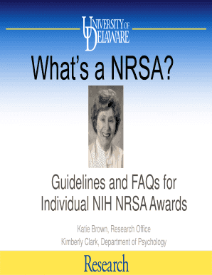 Fillable Online Whats a NRSA Fax Email Print - pdfFiller